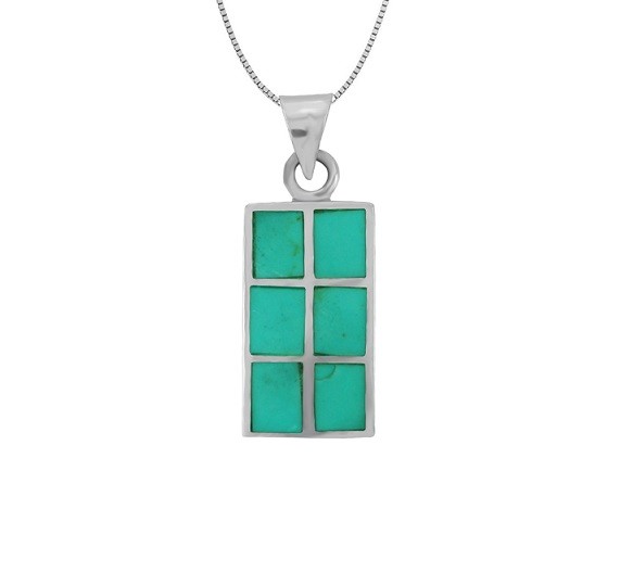 Rectangular Turquoise Pendant